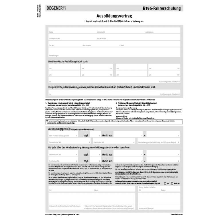 B196 Bescheinigung Kaufen Forum